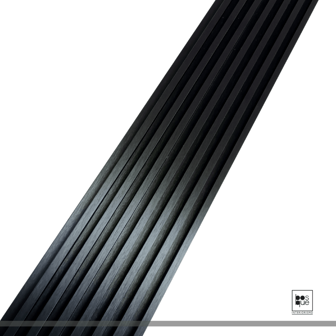 PANEL PVC TIPO MADERA - MEDIUM COLOR NEGRO | Bosque Interiorismo