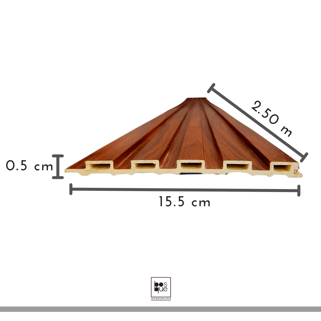 Panel PVC tipo madera - Small Color Gris | Bosque Interiorismo