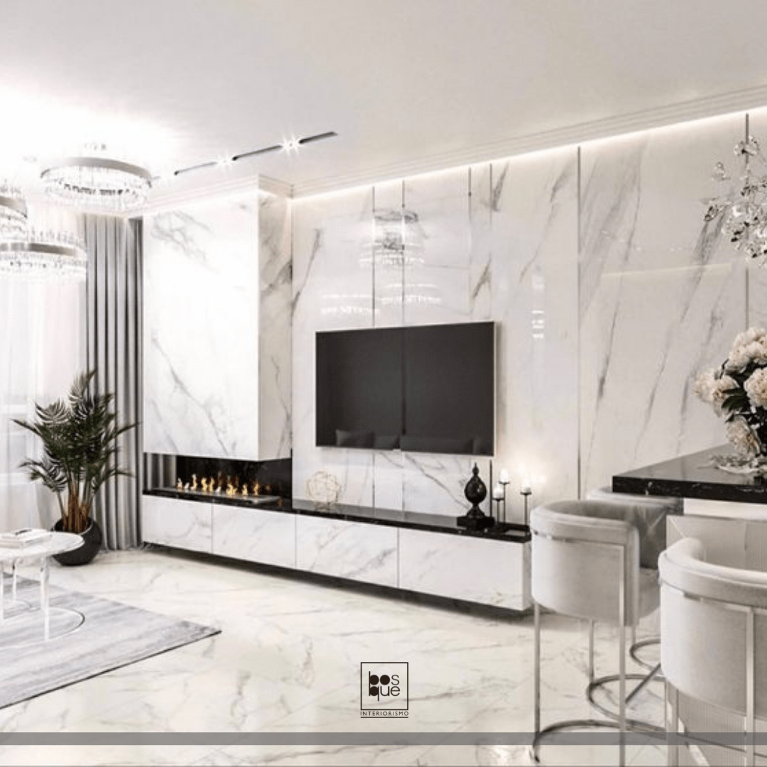 PANEL PVC TIPO MARMOL BLANCO | Bosque Interiorismo