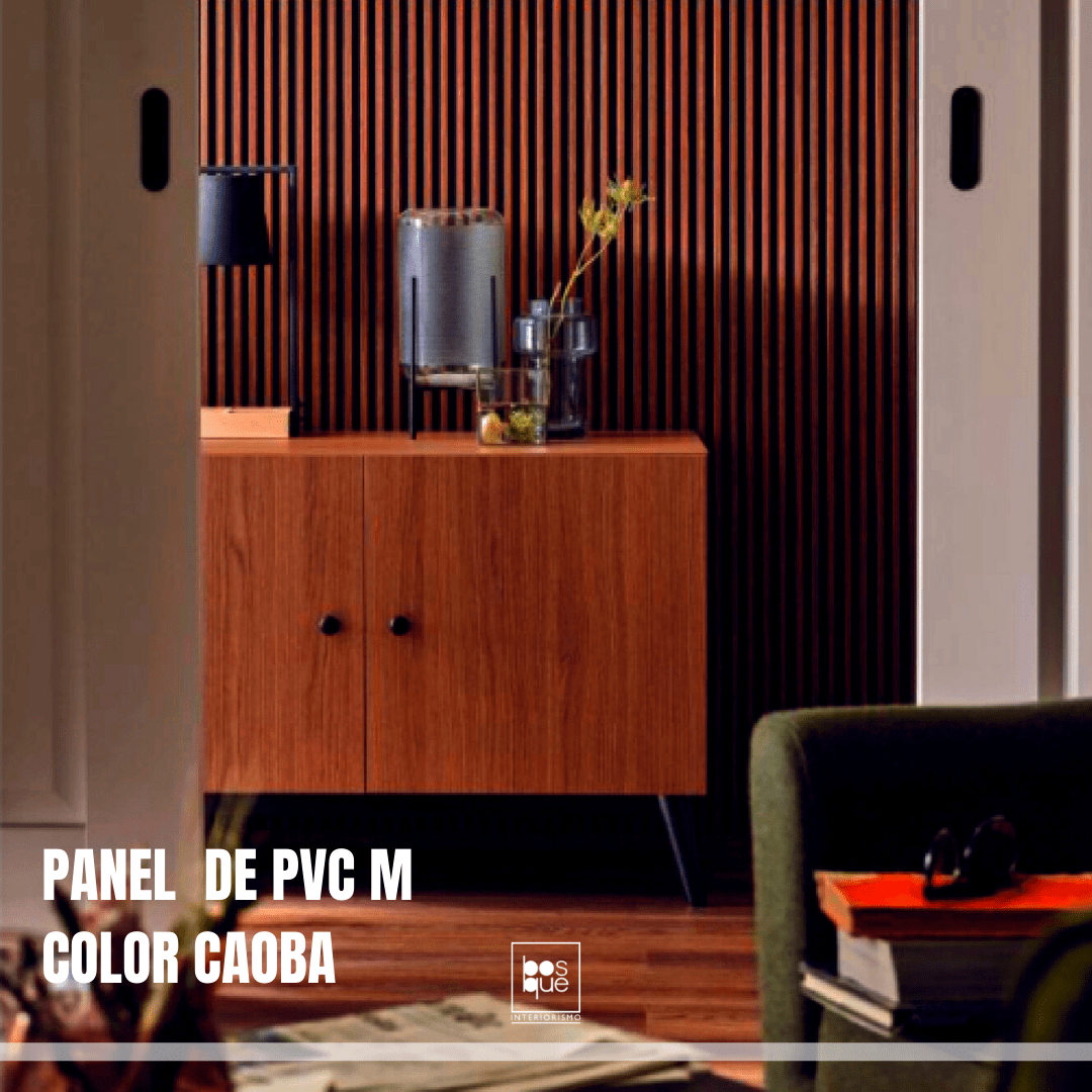 Panel PVC tipo madera - Medium Color Caoba | Bosque Interiorismo