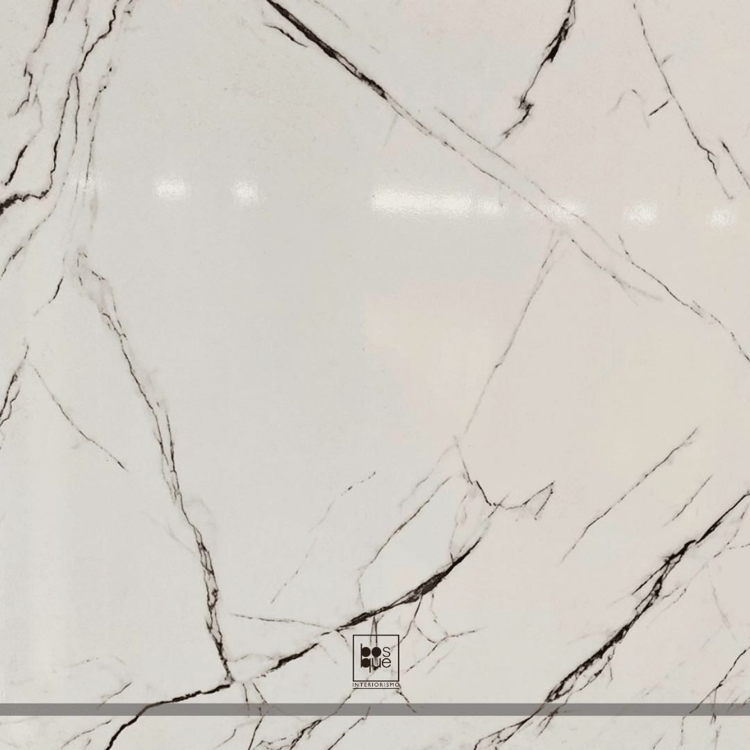 PANEL PVC TIPO MARMOL BLANCO VETAS NEGRAS | Bosque Interiorismo