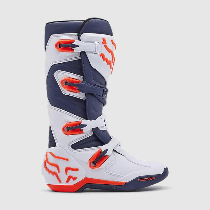 BOTAS FOX COMP BLANCO AZUL | RideTec Motos & Bike Store