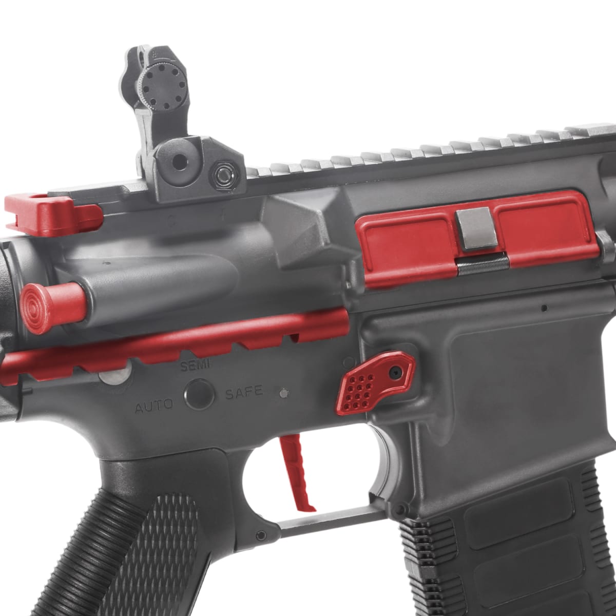 Réplica Airsoft PDW 5.56 SBR Long Gris & Rojo | Airsoft Commando Store