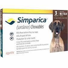 SIMPARICA 120 MG 3 TABLETAS (40 A 60) | Astro Pet