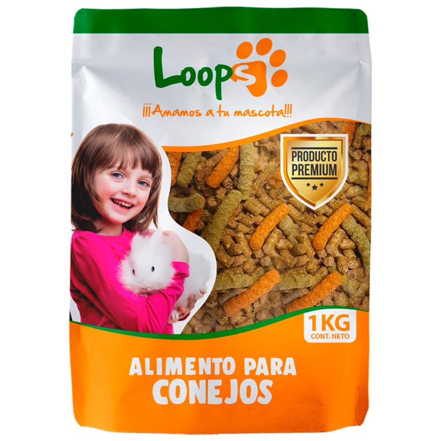 ALIMENTO CONEJO LOOPS 1KG | Clínica Veterinaria Mundo Animal Todo Mascotas