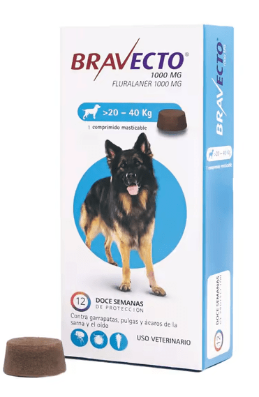 BRAVECTO PERRO 20 - 40KG | Clínica Veterinaria Mundo Animal Todo Mascotas