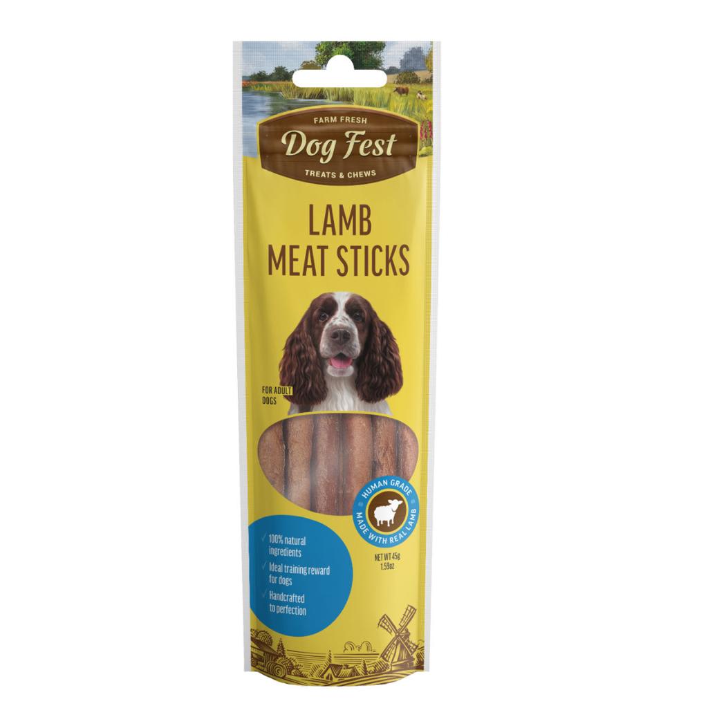 SNACK DOG FEST STICKS CARNE DE CORDERO | Clínica Veterinaria Mundo ...