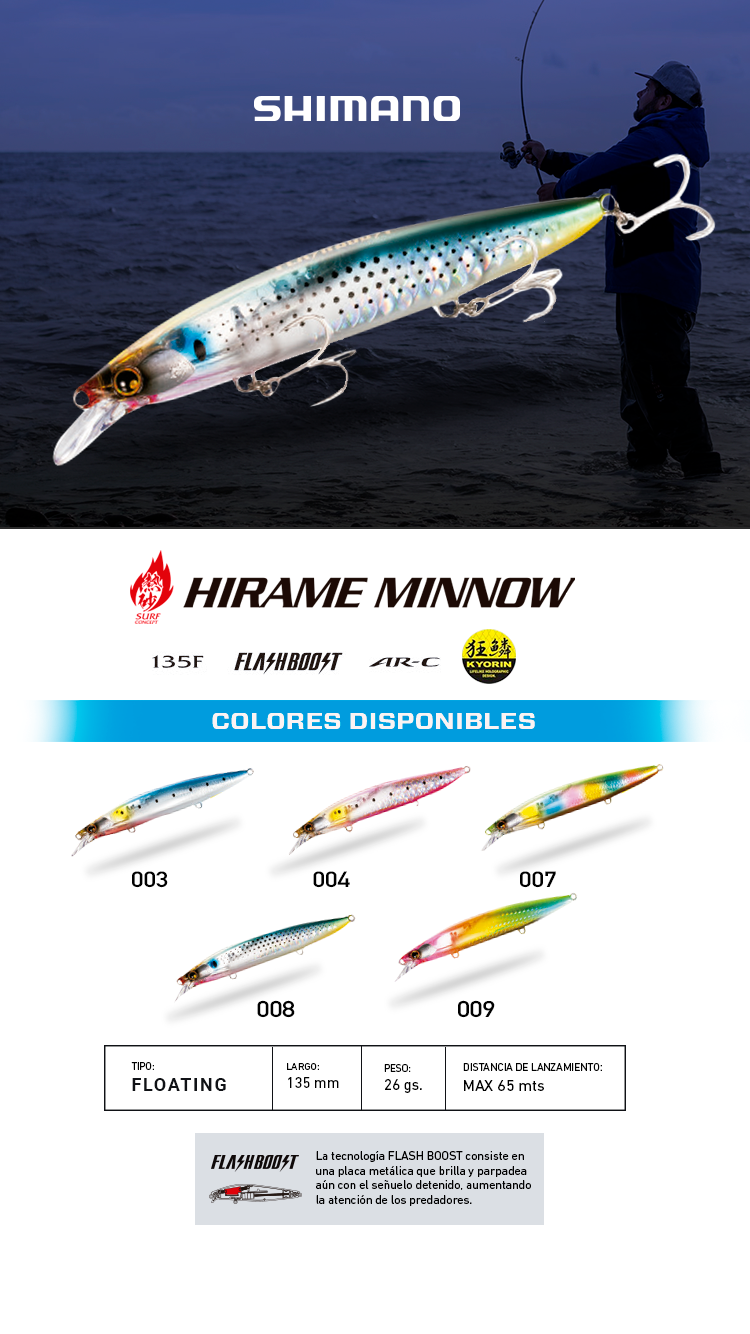 S. SHIMANO HIRAME MINNOW 135F FLASH BOOST | ARMERIA NELMAR