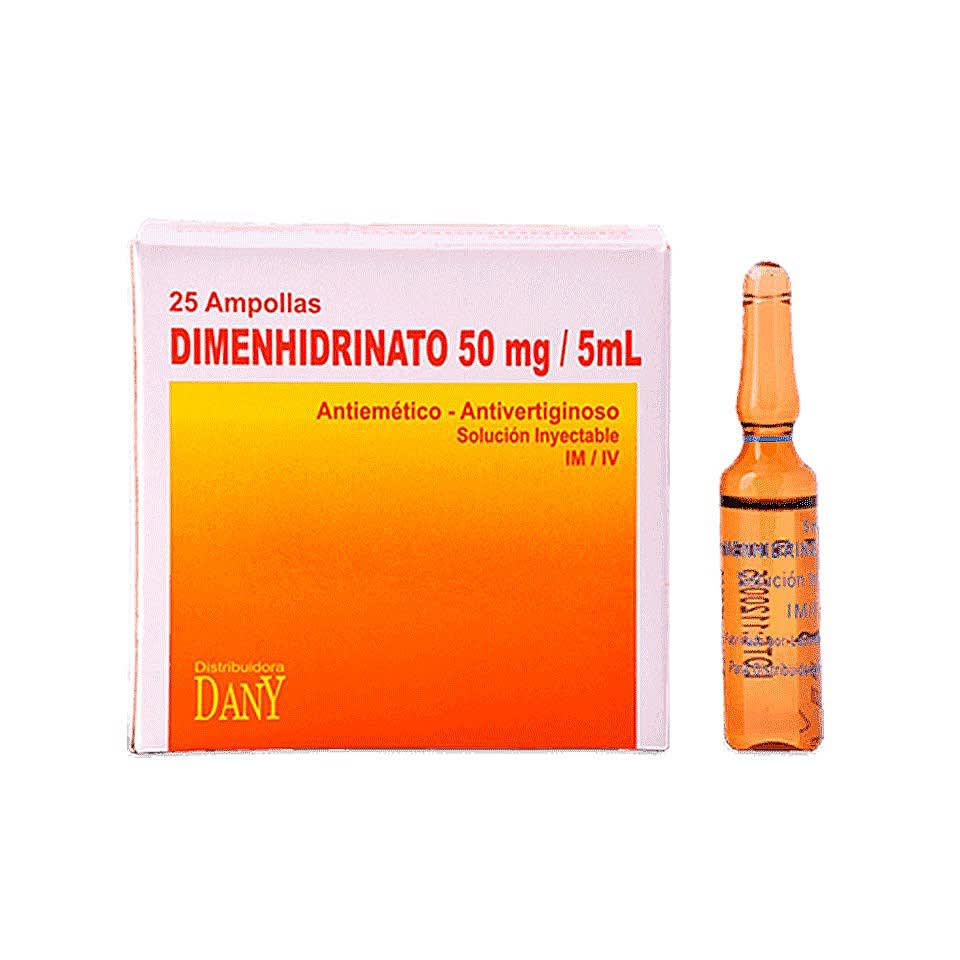 DIMENHIDRINATO SOLUCIÓN INYECTABLE 50 MG/5 ML | Boticas Maxfarma