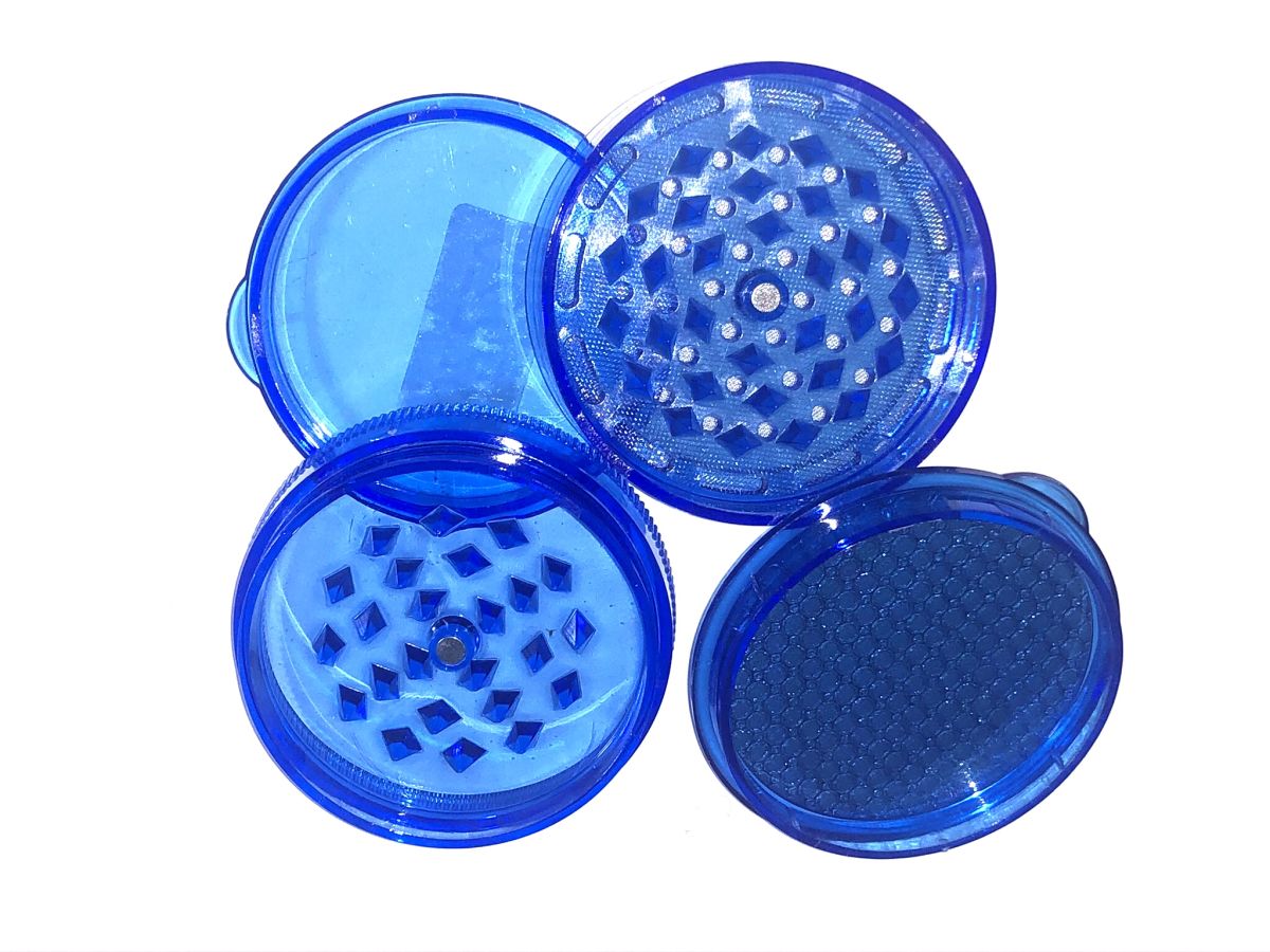 Moledor Plastico Mediano 3 pts con tapa Diseño | GrowPro