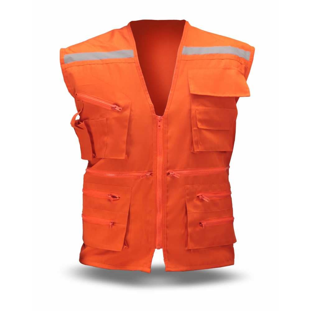 CHALECO GEOLOGO POPLIN NARANJO CT | Safety One