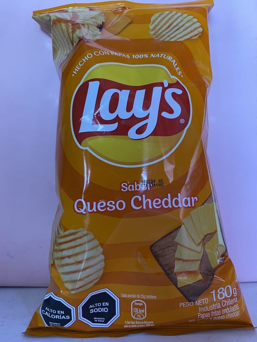 PAPAS LAYS CHEDDAR 180 GRS | Distribuidora El Rincón
