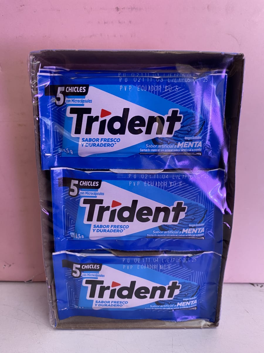 TRIDENT CHICLE AZUL | Distribuidora El Rincón