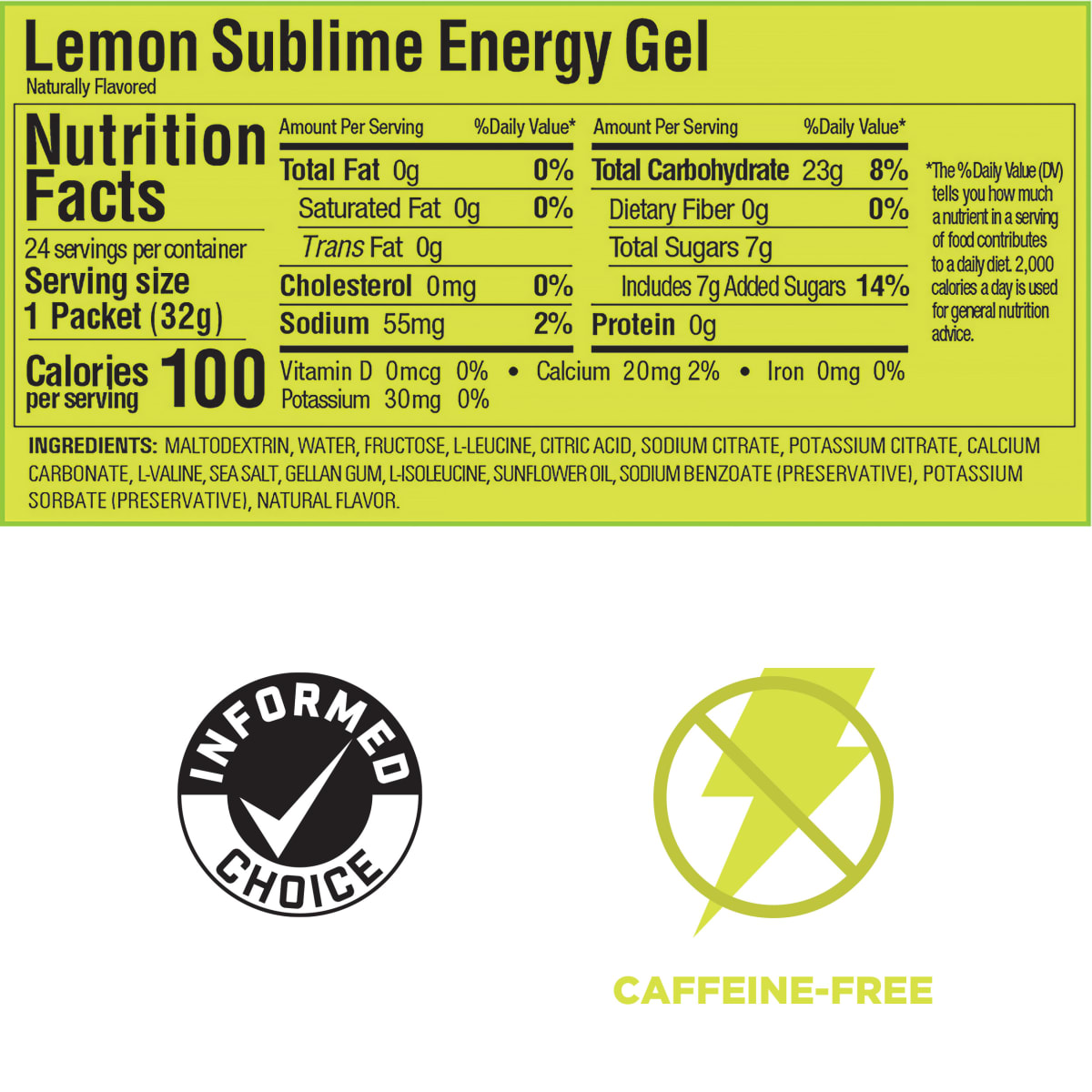 Gu - Energy Gel - Lemon Sublime - Sin cafeína | GBBikes