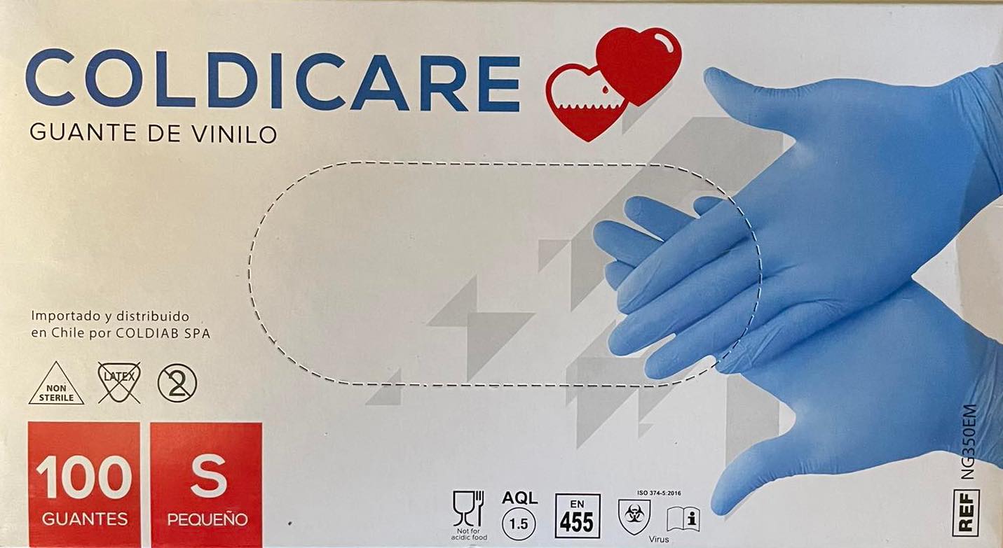 Guante Vinilo S Coldicare | Coldiab Spa