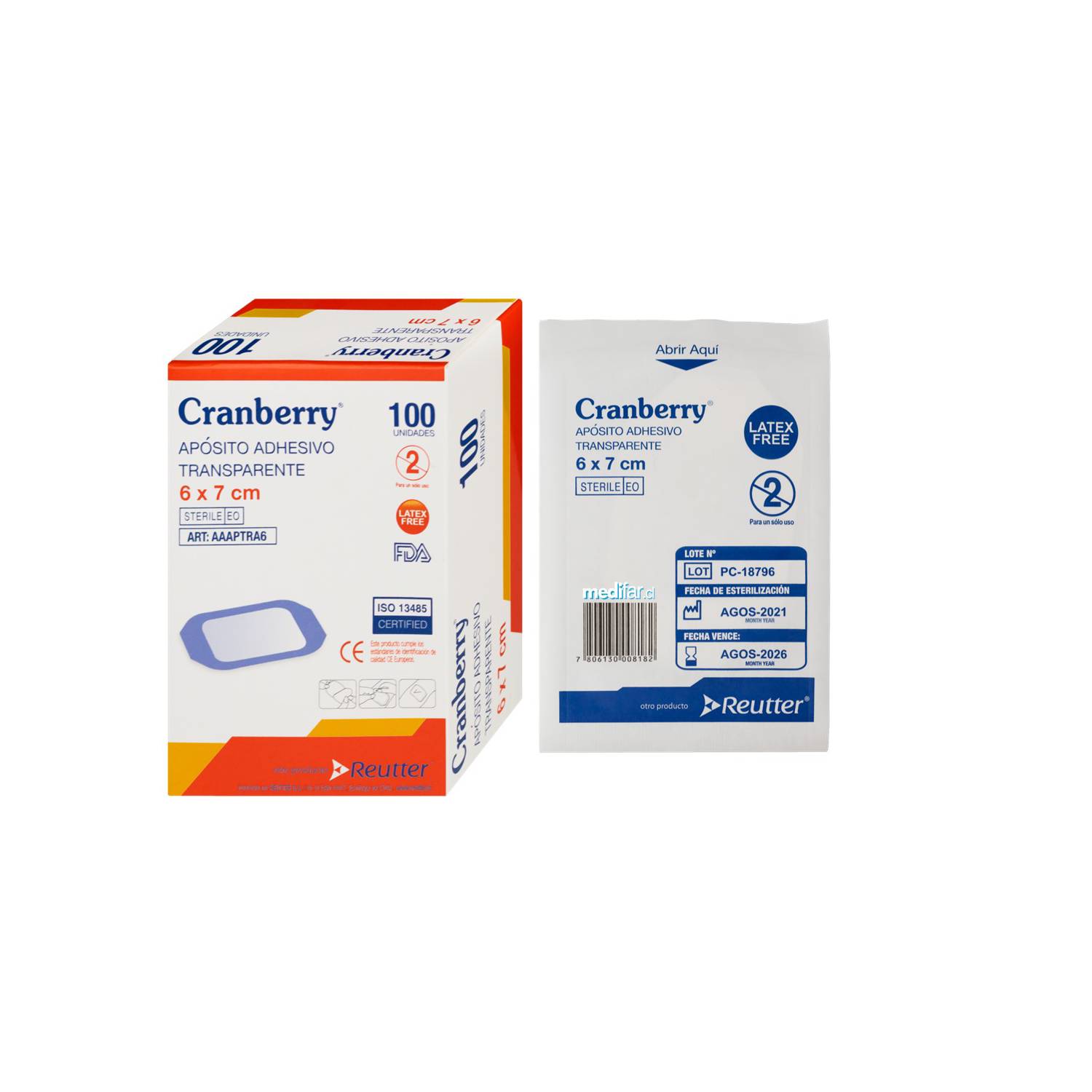 APOSITO ADHESIVO TRANSPARENTE 6X7 | Coldiab Spa