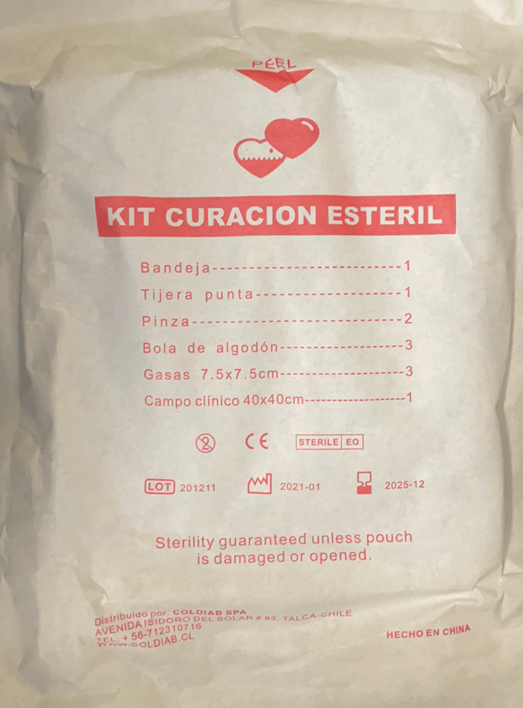 Kit Universal de Curación Desechable Económico | Coldiab Spa