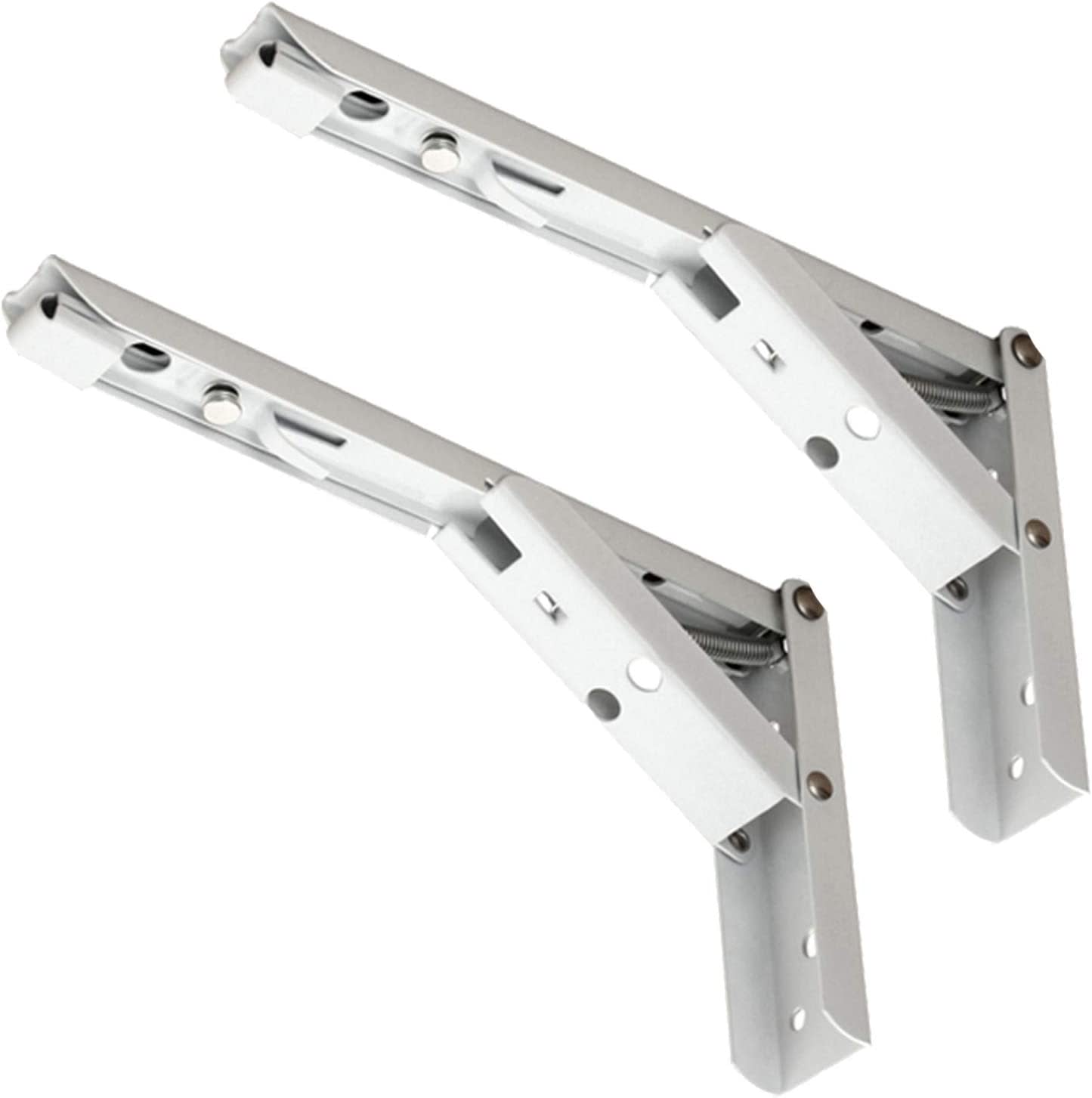 Soporte Angulo Plegable Blanco 8" Par | Ferretería ClotiXpress