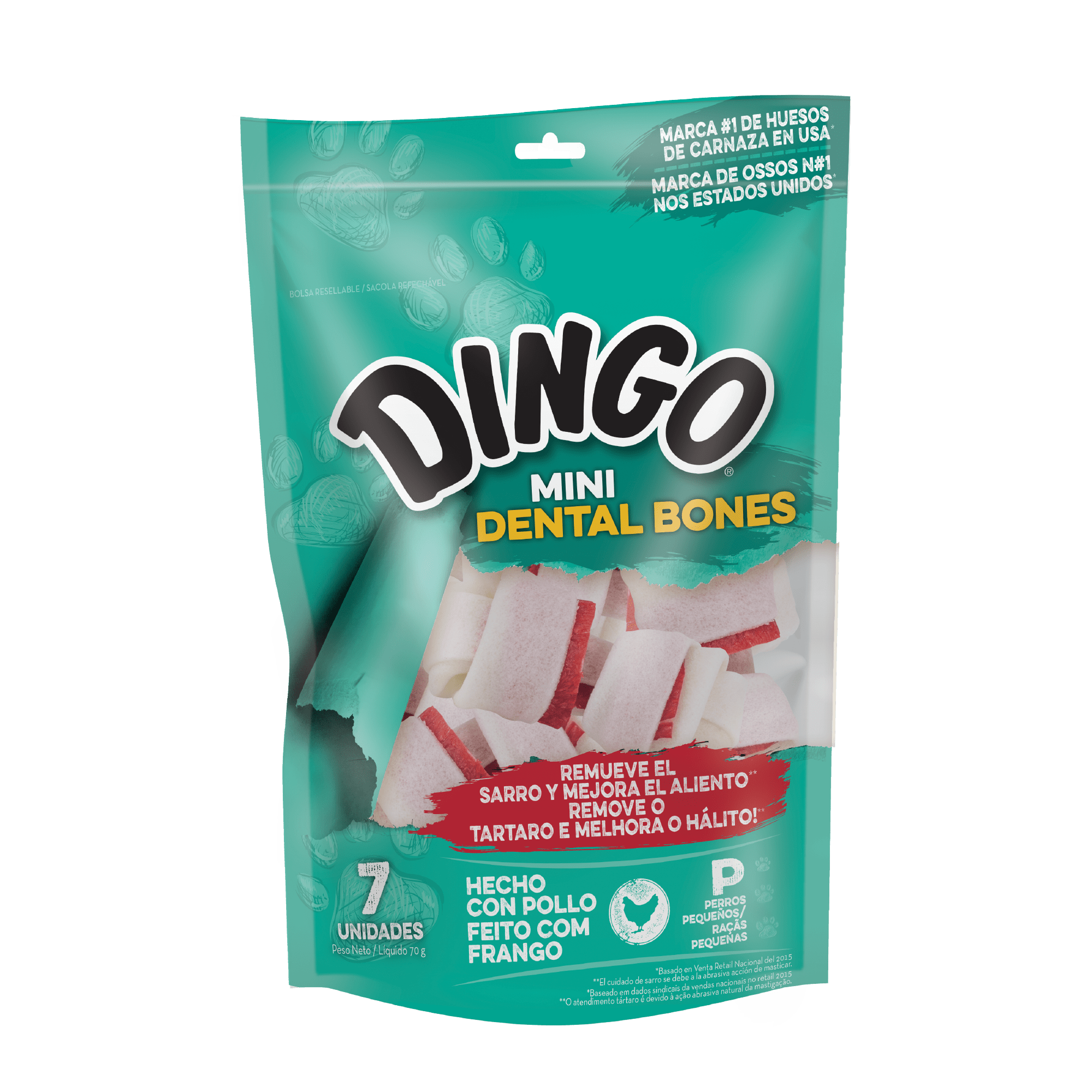 DINGO DENTAL MINI BONES 70 GR | Rekete Patitas Pet Shop