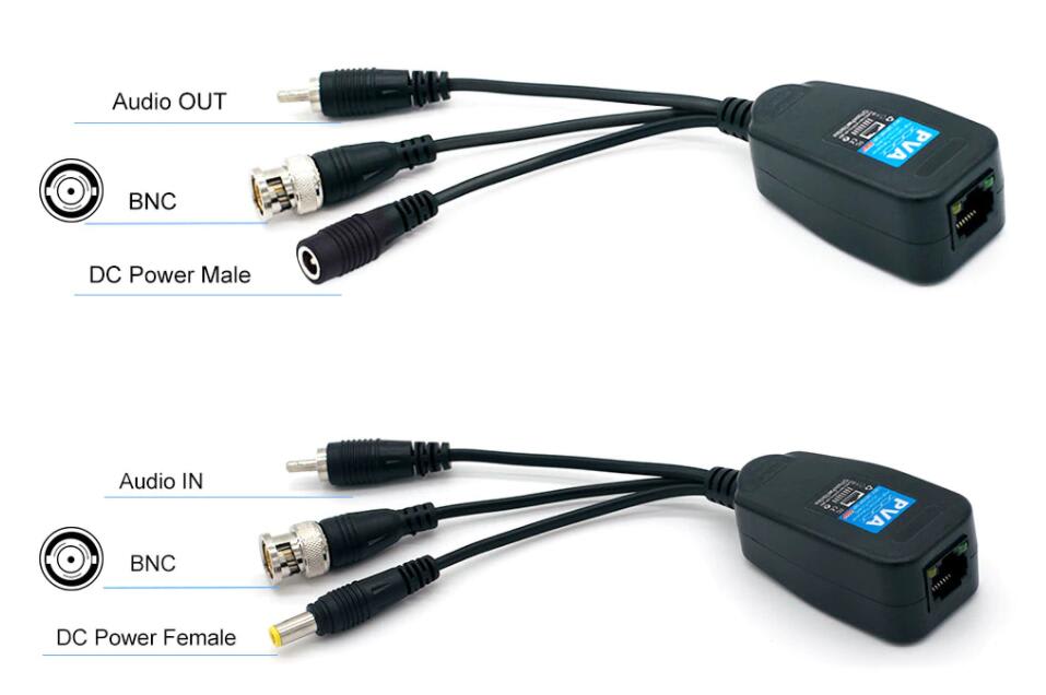 Balun Para Cctv Cam Rj45 Poder Y Video | Magnotec spa