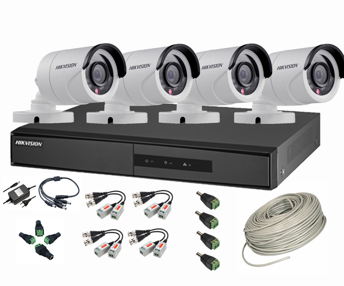 CCTV KIT HIKVISION 4 CAM 1080 LITE INSTALADOR | Magnotec spa