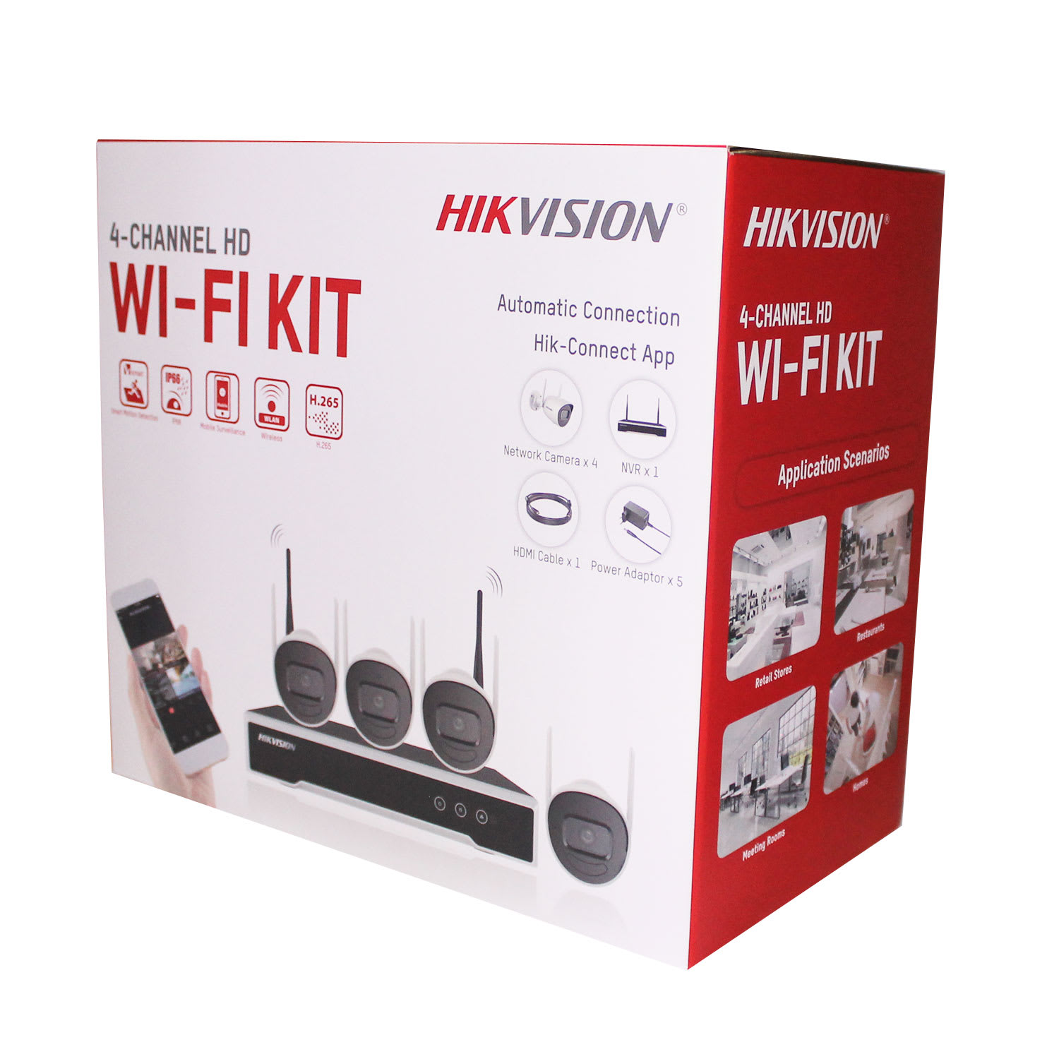 CCTV KIT HIKVISION WIFI 4 CAM 2MP C/DISCO 1TB | Magnotec spa
