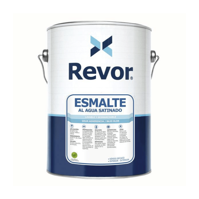 ESMALTE AL AGUA REVOR - SATIN BASE C - 1 GL | DEKASA