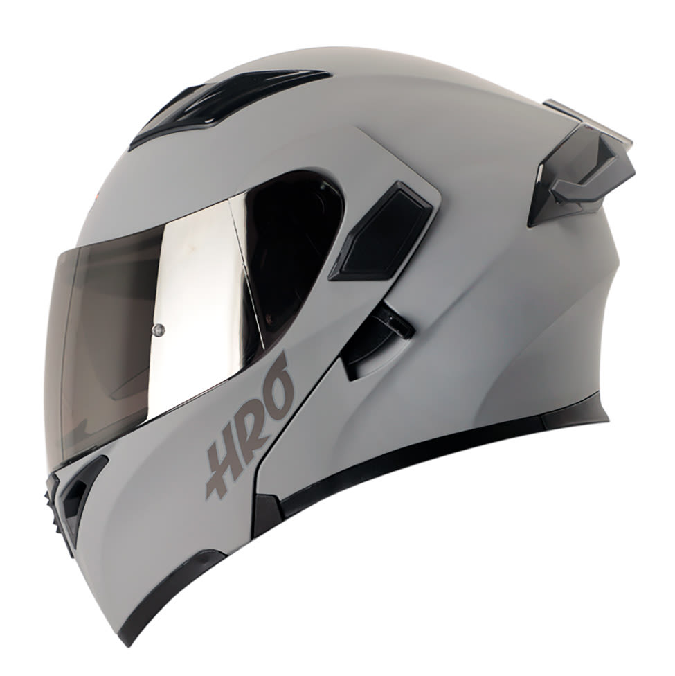 Casco Moto Hro 3400dv solid gris mate sl Abatible Sun Visor ...