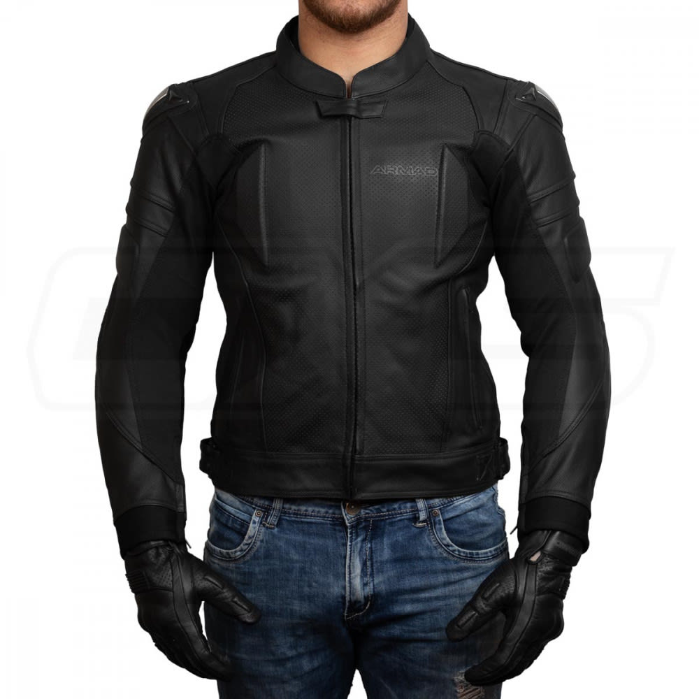 Chaqueta Para Moto Armad Gear Track Cuero Joroba | OXS