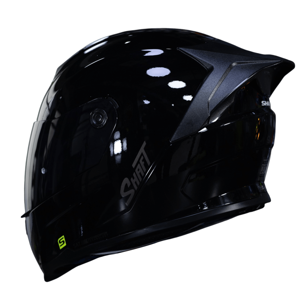 casco moto shaft 502sp solid negro brillo sm integral normal dot ...