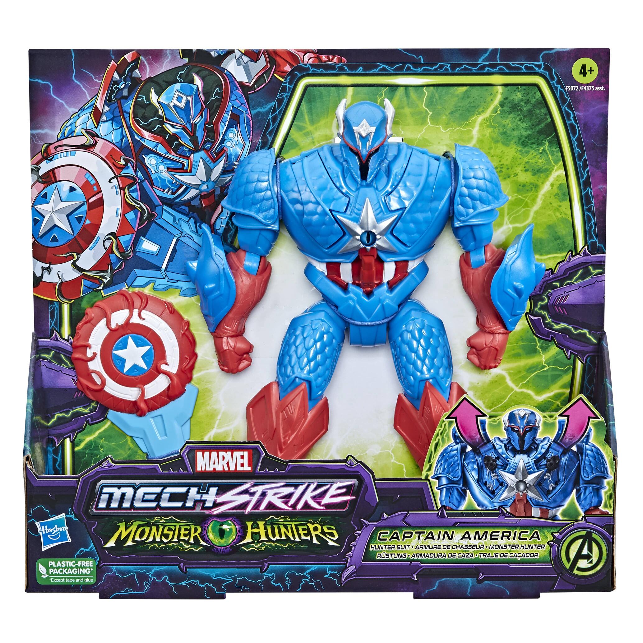 MARVEL MECH STRIKE MONSTER HUNTERS CAPITAN AMERICA FIGURA DELUXE ...