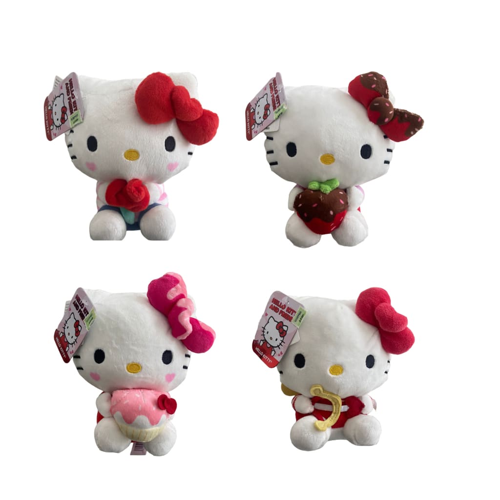 HELLO KITTY AND FRIENDS PELUCHE 20 CM SAN VALENTÍN SURTIDO | Juguetería ...