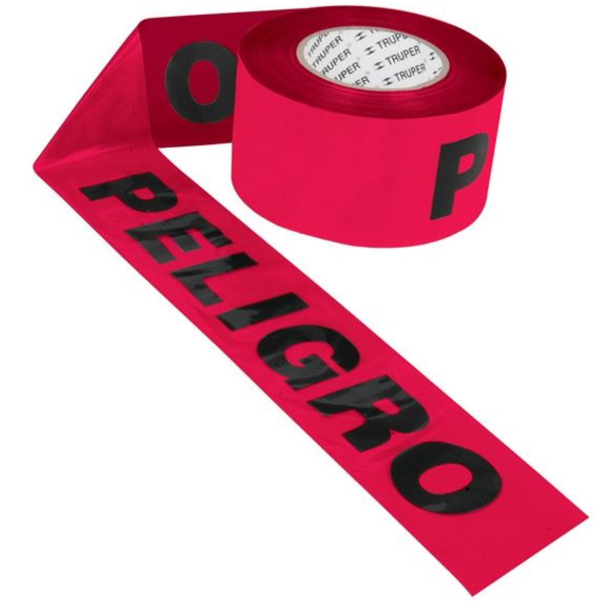 Cinta delimitación PELIGRO 304m Banda Roja --Truper | MEGACONSTRUCTORES FERRETERIA