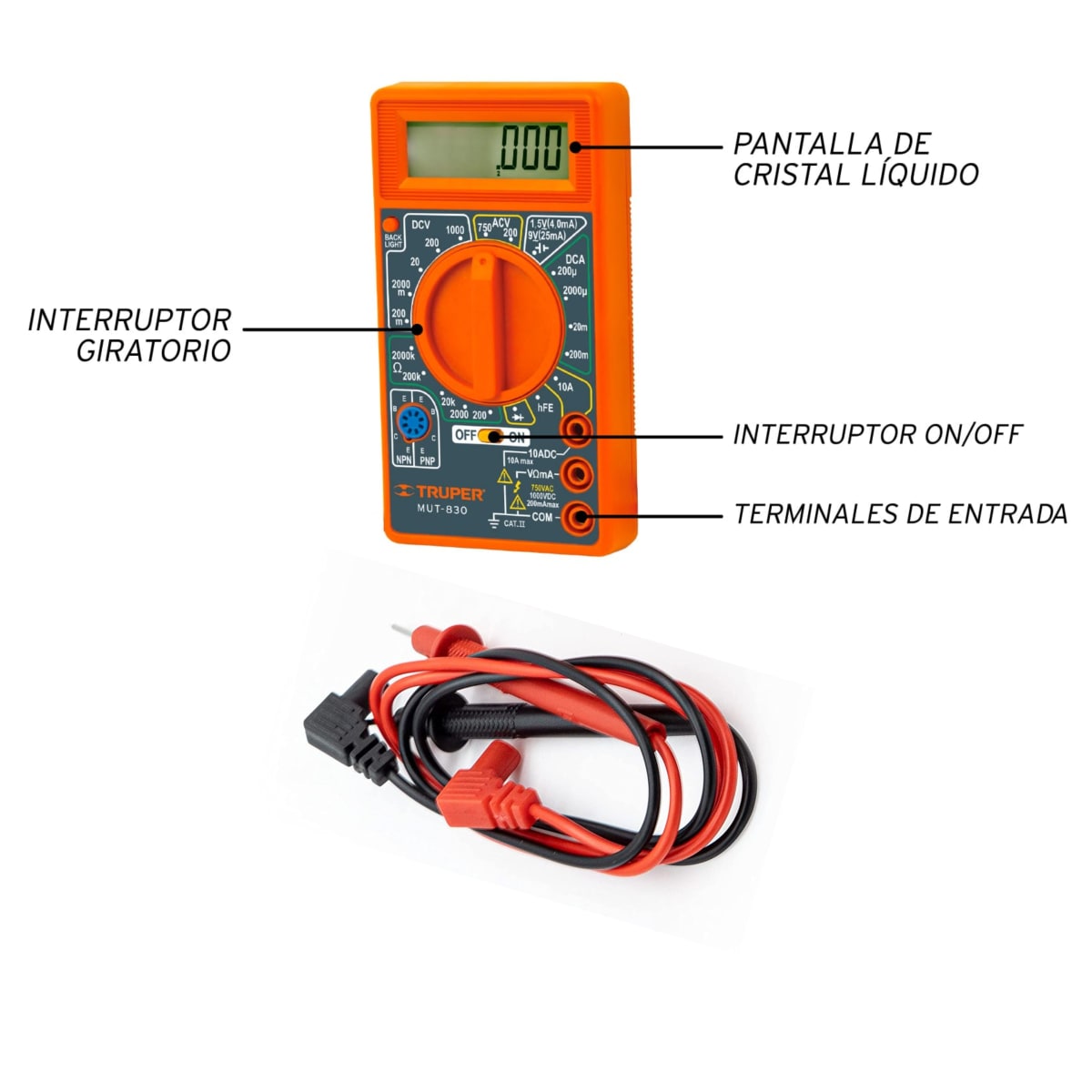 Multímetro digital multitester truper | megaconstructores.pe