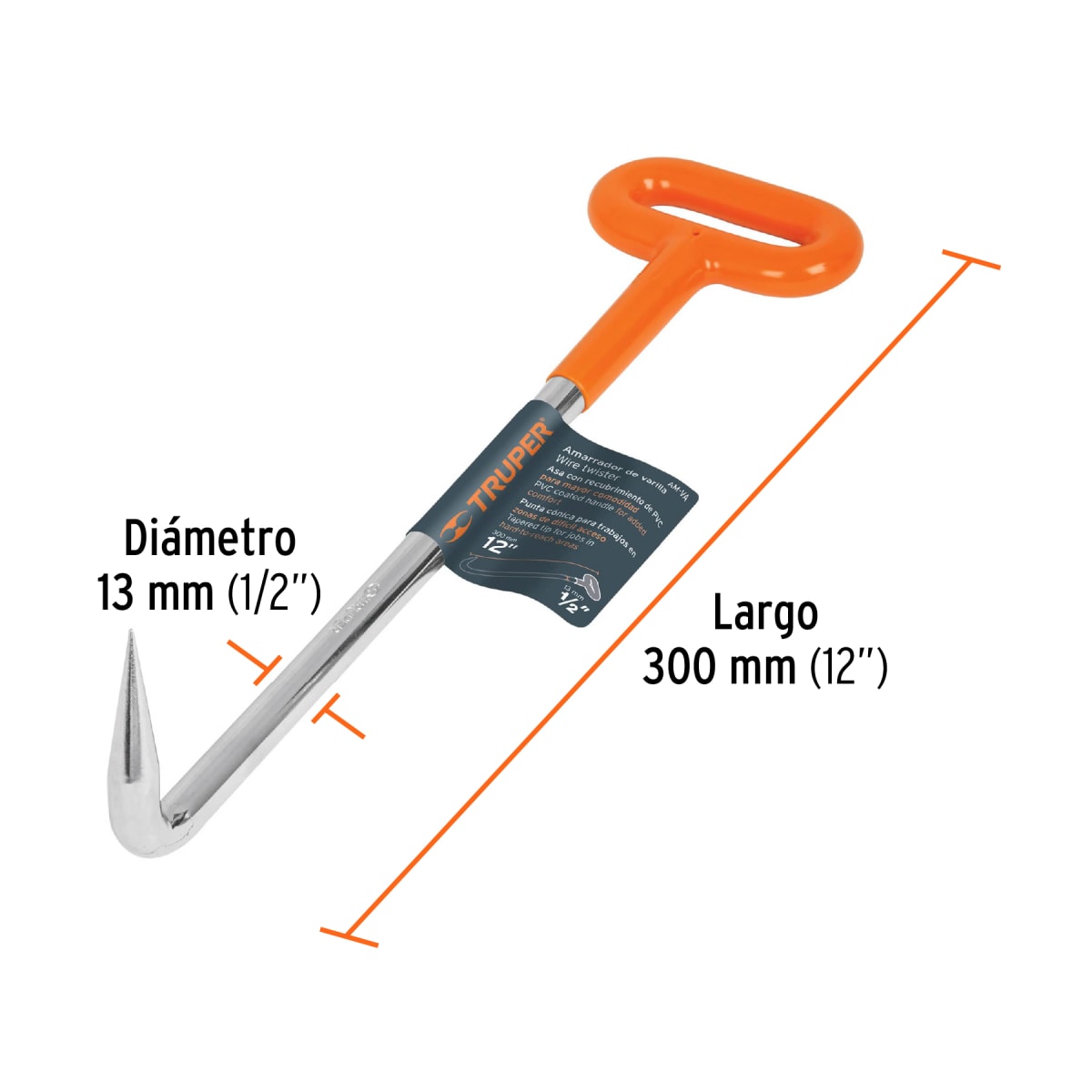 Tortol amarrador de varilla 12pulg - TRUPER | MEGACONSTRUCTORES FERRETERIA