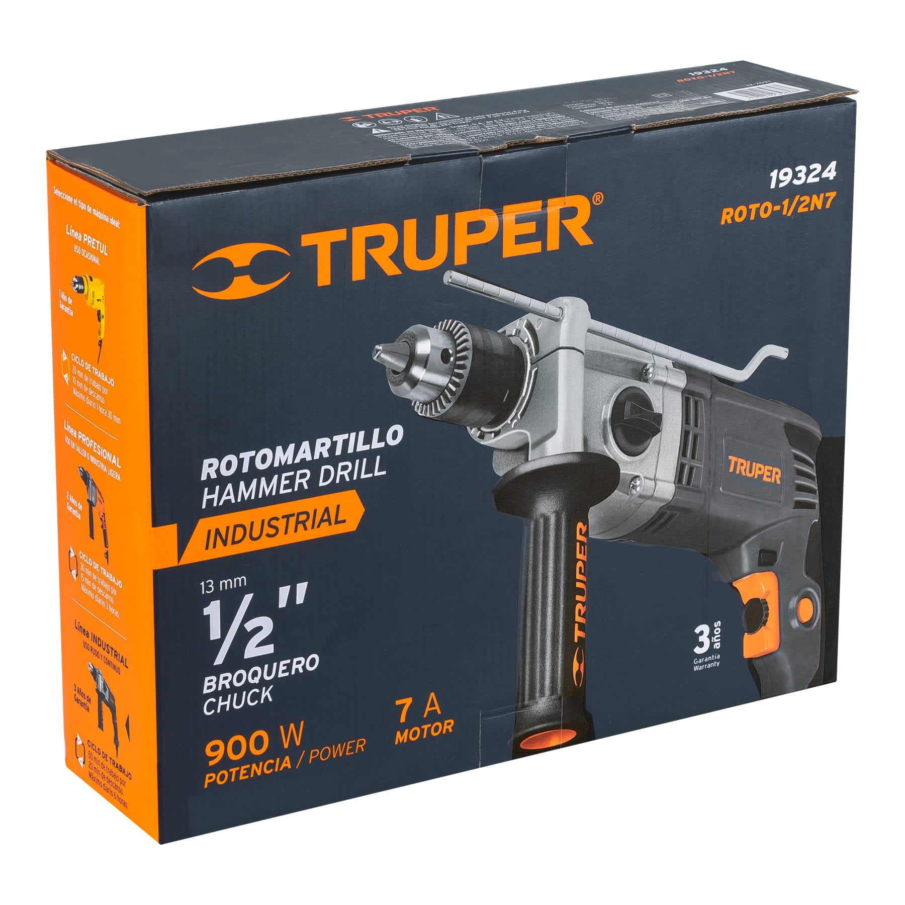 Taladro Industrial Rotomartillo 1/2" 900 W, Truper | MEGACONSTRUCTORES ...