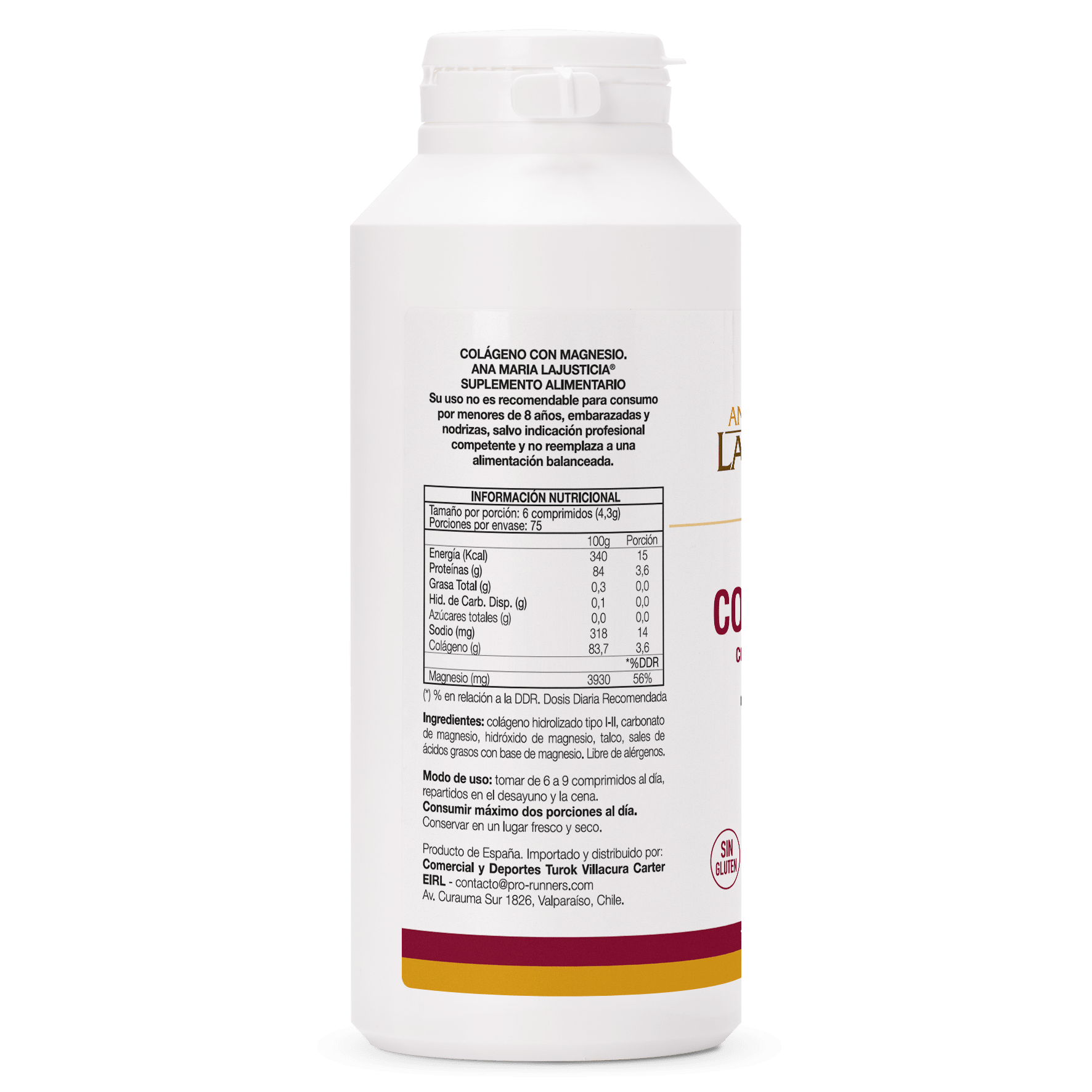 COLÁGENO CON MAGNESIO (450 comp.) – Formato familiar | Ana Maria Lajusticia Chile