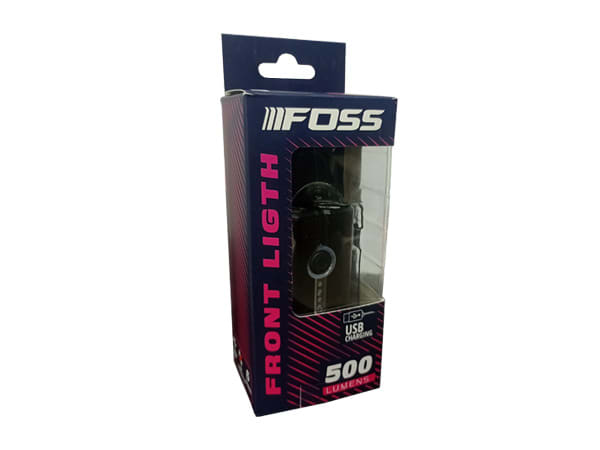 Foco FOSS 500 Lumens, USB, Aluminio, 2 Led, 6 Funciones, Black | MikeBikes
