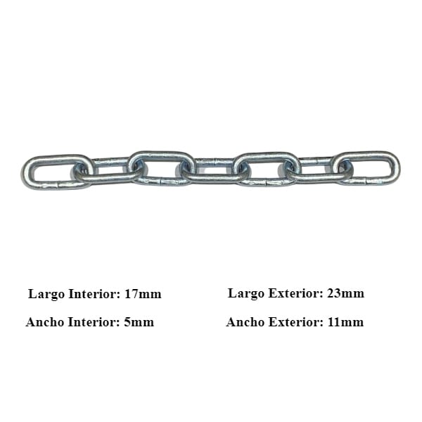 Cadena Galvanizada 3mm Eslabon Corto 50 Metros OKB | FerreOnline