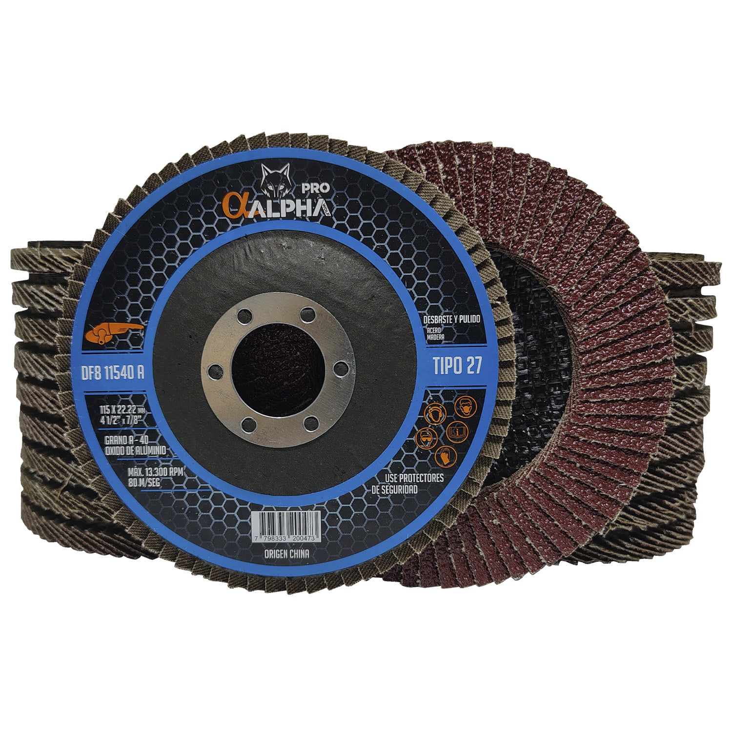 Disco Flap 4 ½" A40 Cafe ALPHA PRO (20 Unidades) | FerreOnline