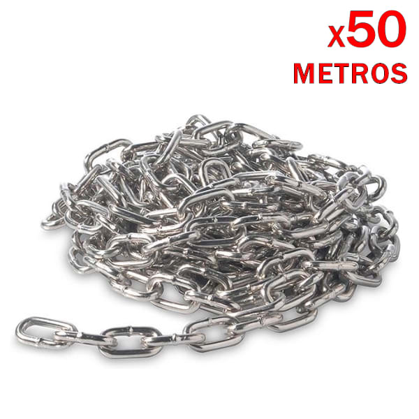Cadena Galvanizada 3mm Eslabon Corto 50 Metros OKB | FerreOnline