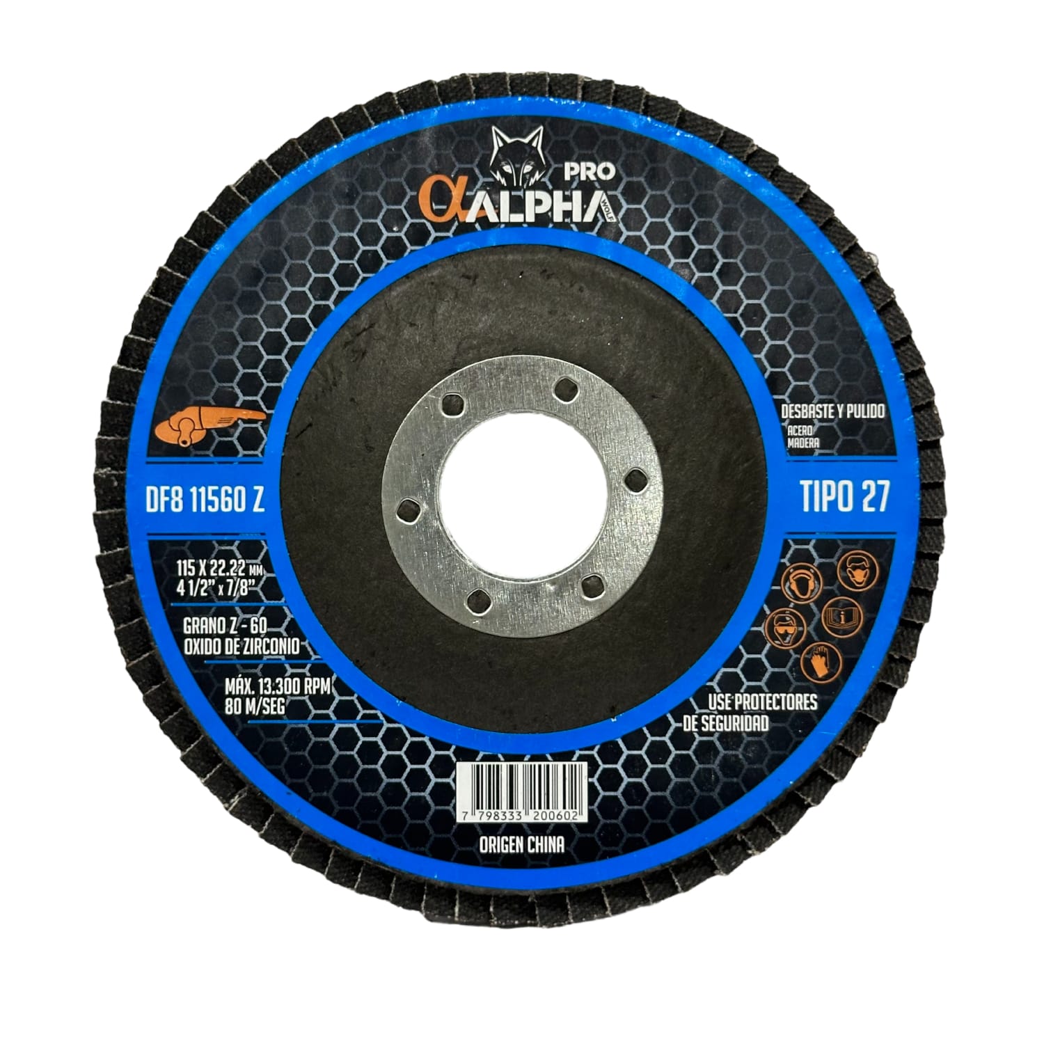 Disco Flap 4 ½" ZA60 Azul ALPHA PRO | FerreOnline