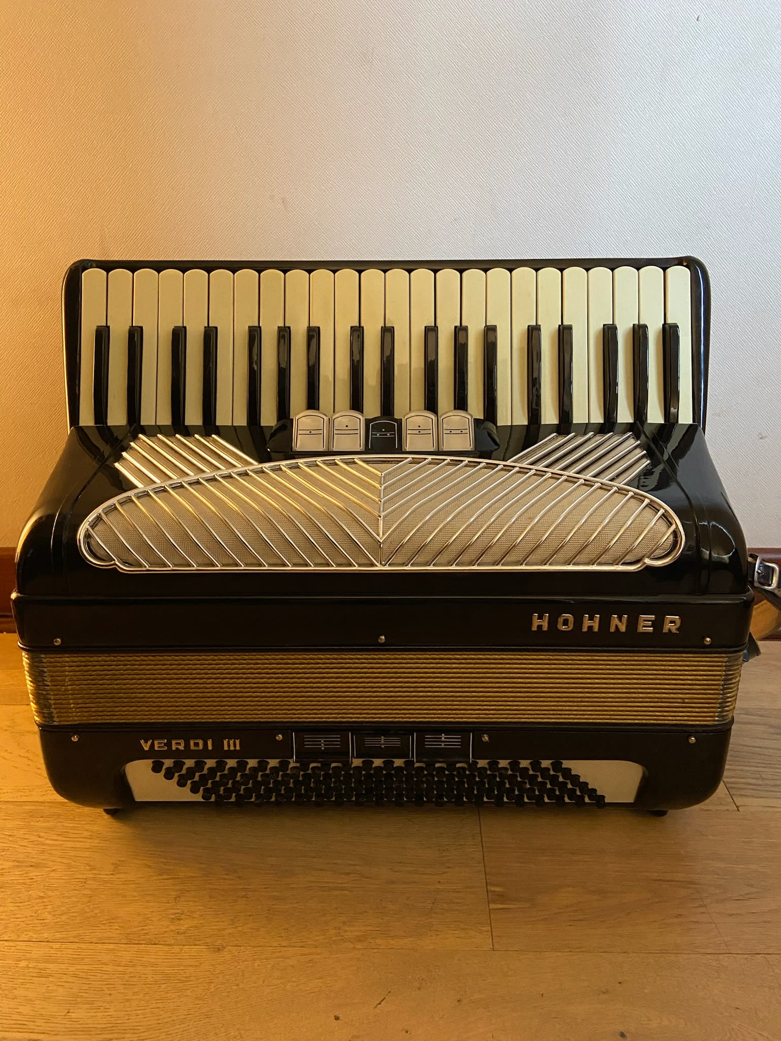 Acordeon a piano 120 bajos Hohner Verdi III (SKU:1898) | Instrumentos Chile