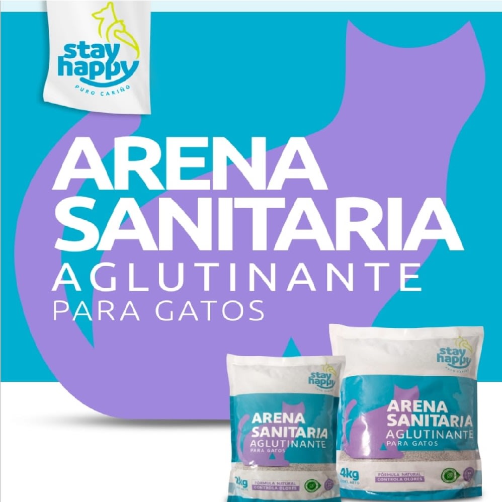 ARENA AGLUTINANTE STAY HAPPY 10 KG | ANIMAL PARK