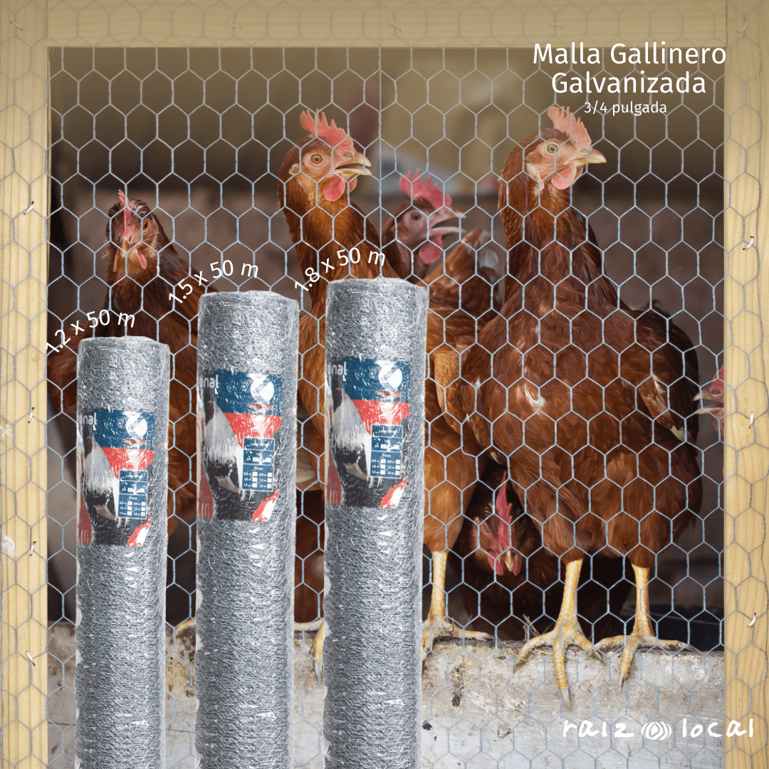 Malla Gallinero Galvanizada 3/4 Pulgada 1.8 x 50M – Cerramiento para Gallineros y Granjas ...