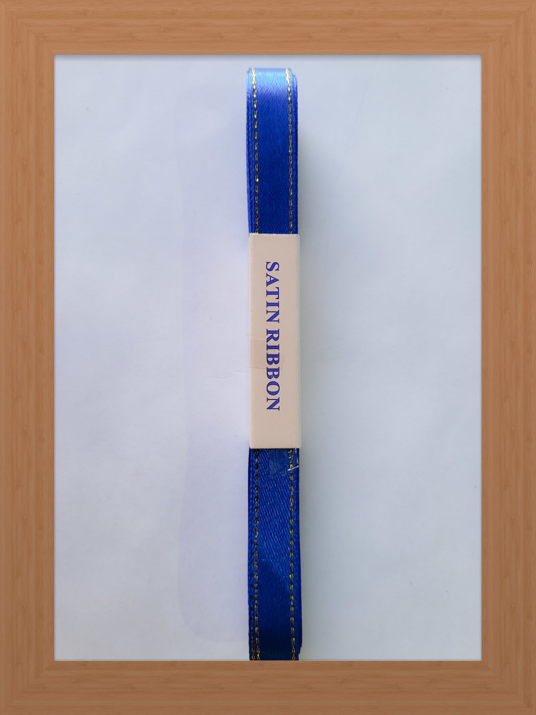 CINTA SATIN BORDE DORADO 1 CM AZUL REY | Morales Spa | El Rey Del Crochet