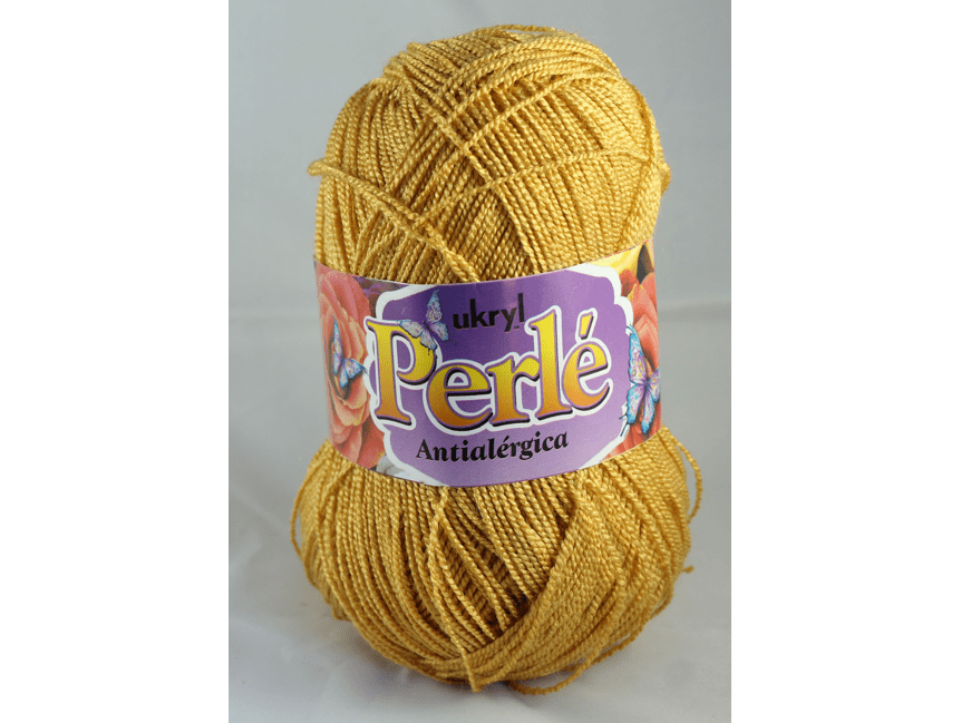 HILO PERLE UKRYL MOSTAZA 210 | Morales Spa | El Rey Del Crochet