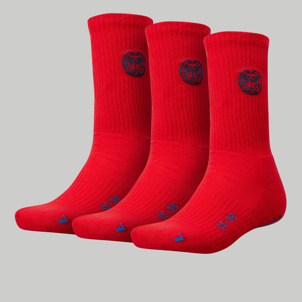 Calcetines Largos Matayo Crew Tech Socks 3 Pack-Rojo | Sanbidi