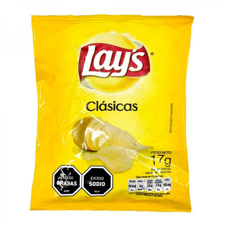 TIRAS PAPAS LAYS 17 GR X 12 UND | Sweet Shop Brianna