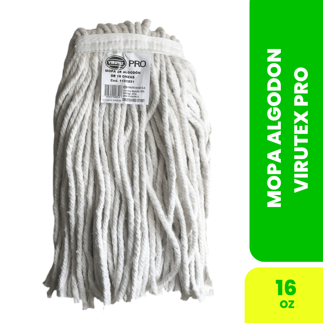 MOPA ALGODON VIRUTEX PRO 16 OZ | PABEL, Aseo y Limpieza